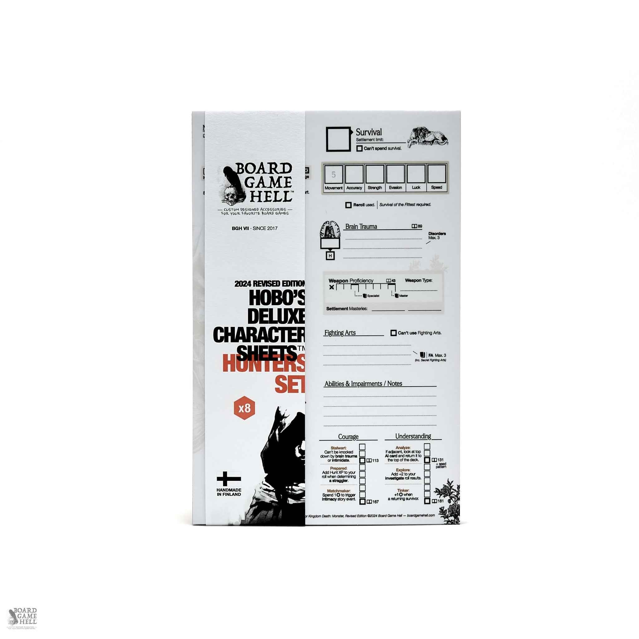 Hobo’s Deluxe Character Sheets™ for Kingdom Death – Board Game Hell