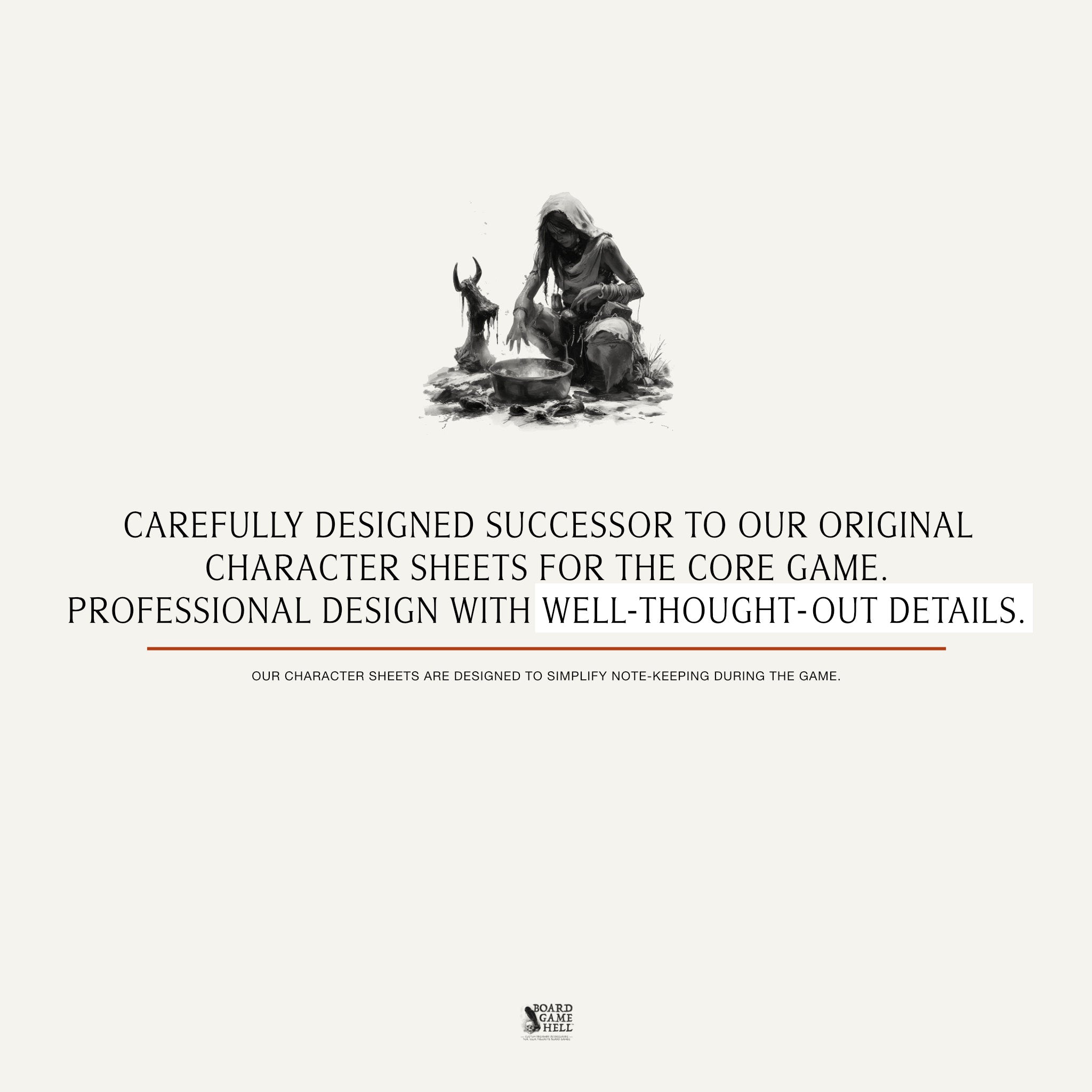 Hobo’s Deluxe Character Sheets™ for Kingdom Death – Board Game Hell